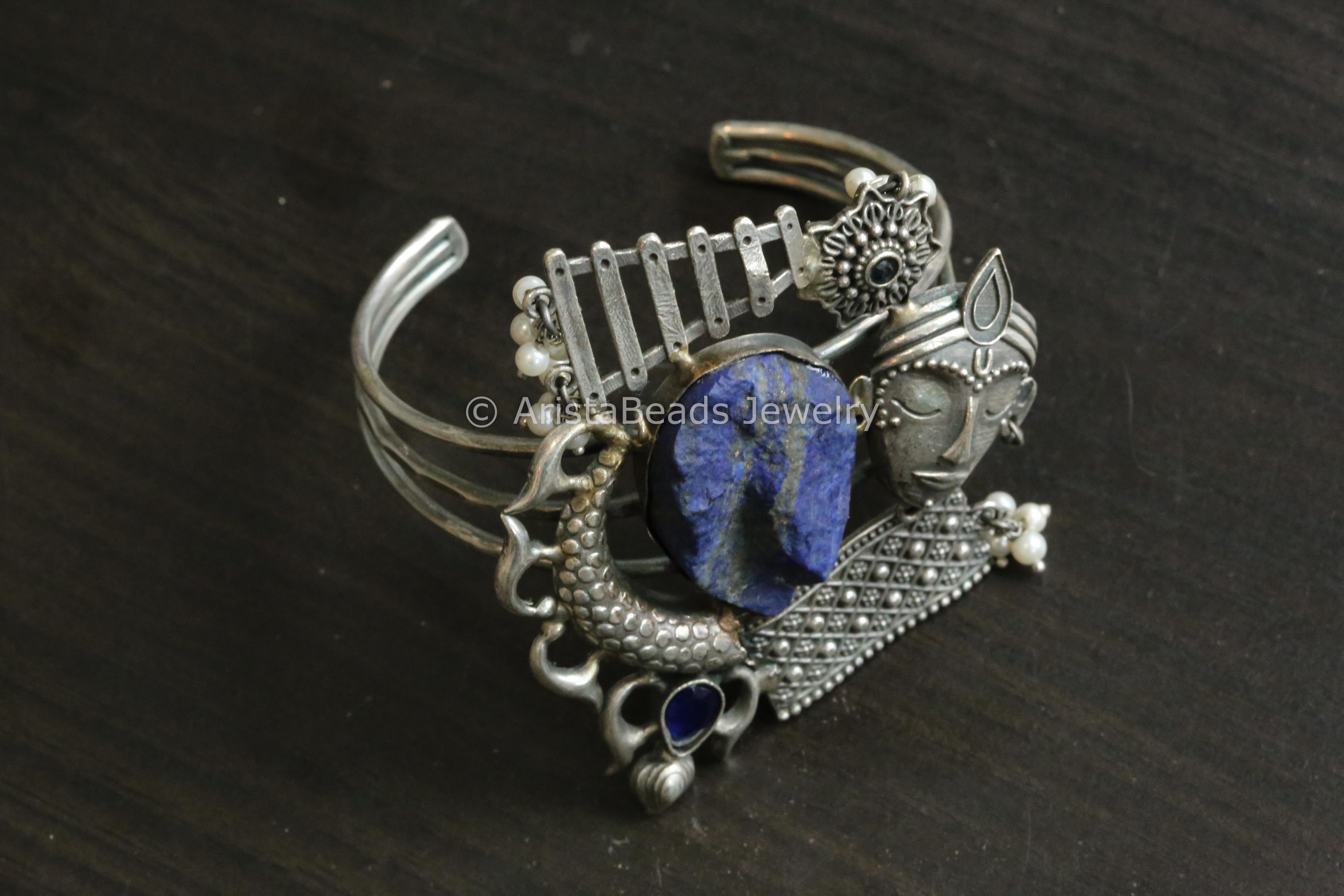 Handmade Designer Cuff - Lapis – AristaJoules